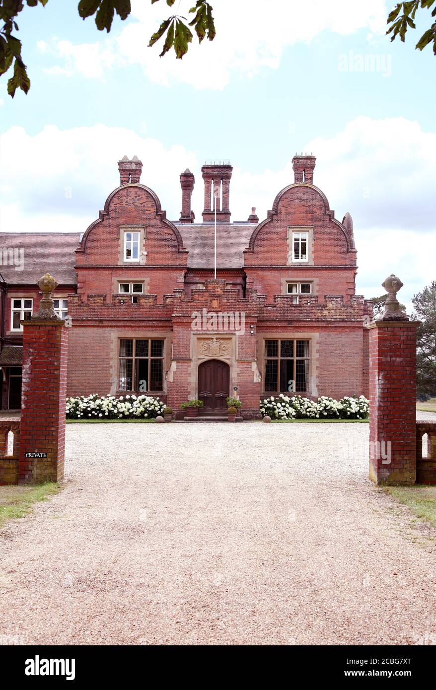 Doddington Place gabled Victorian brick house, manor or mansion Stock ...