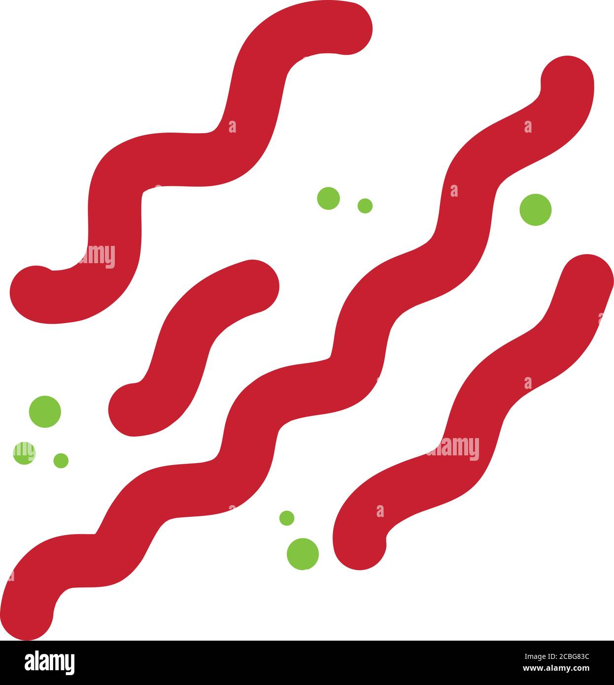 ebola virus icon over white background, flat style, vector illustration ...