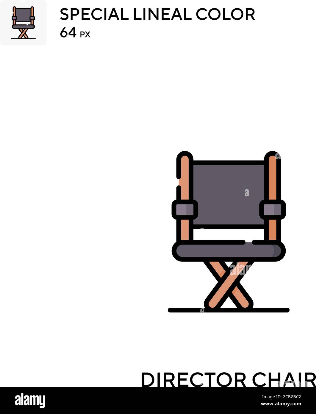 Director chair Simple vector icon. Director chair icons for your ...