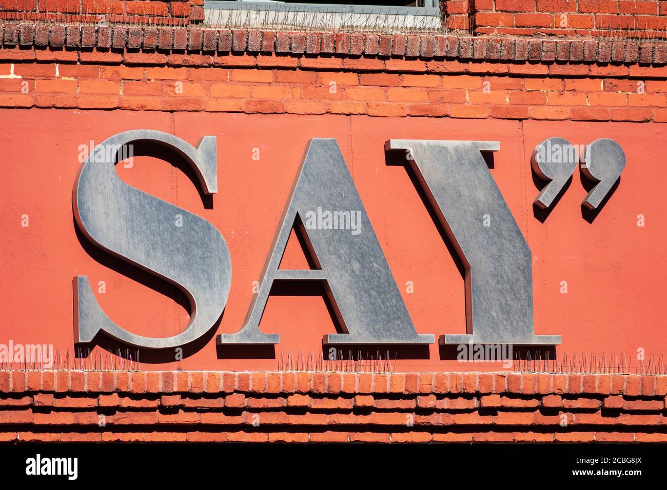 Say logo hi-res stock photography and images - Alamy