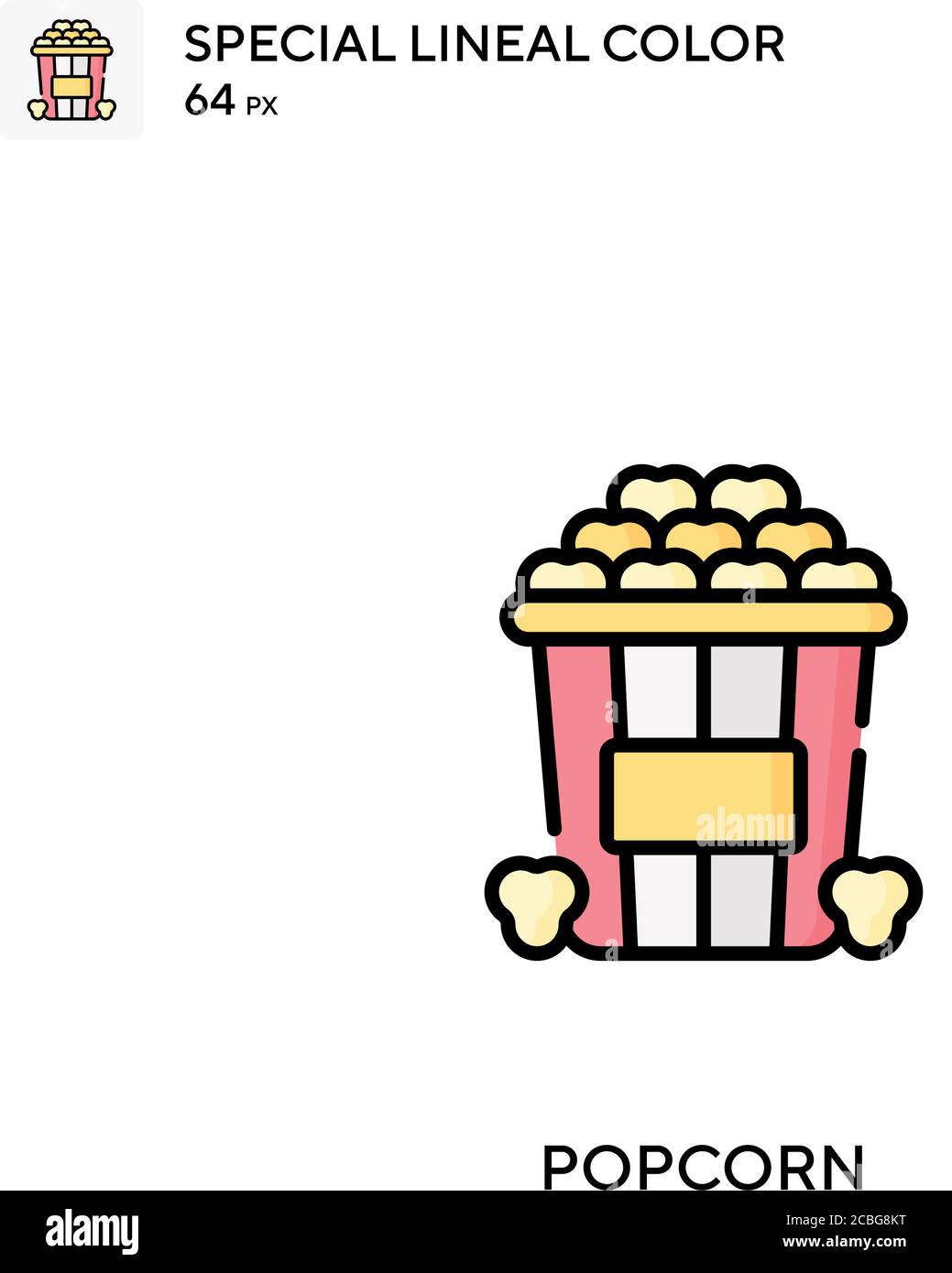 Popcorn Simple vector icon. Popcorn icons for your business project ...