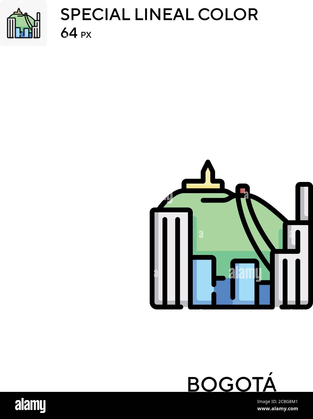 Bogotá Simple vector icon. Bogotá icons for your business project Stock ...