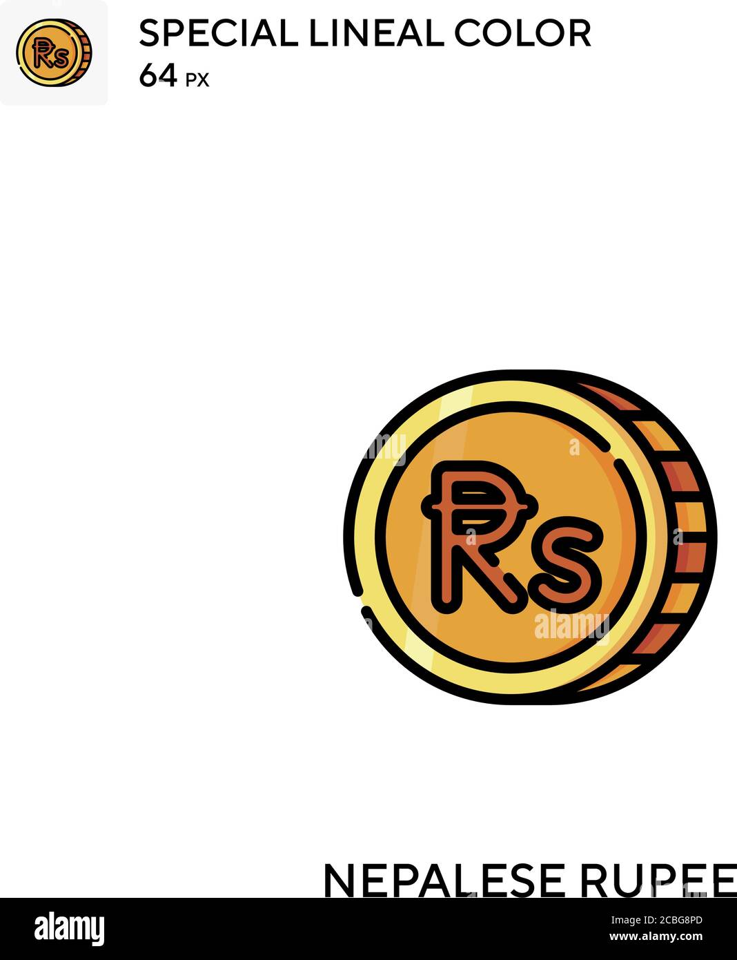 Nepalese rupee Simple vector icon. Nepalese rupee icons for your ...