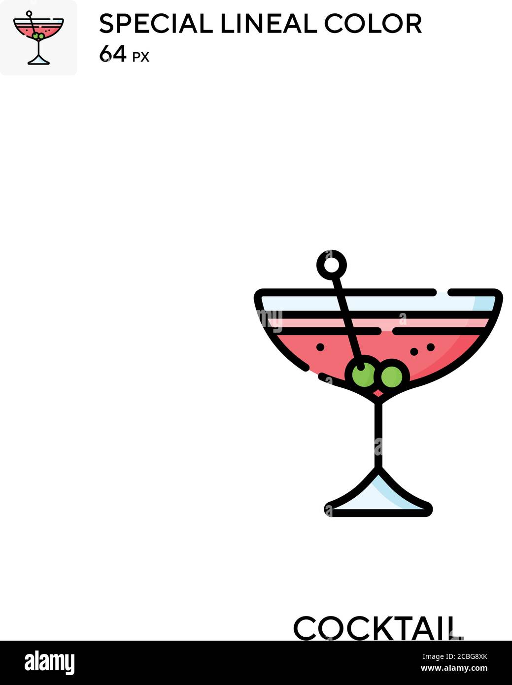 Cocktail Simple vector icon. Cocktail icons for your business project ...