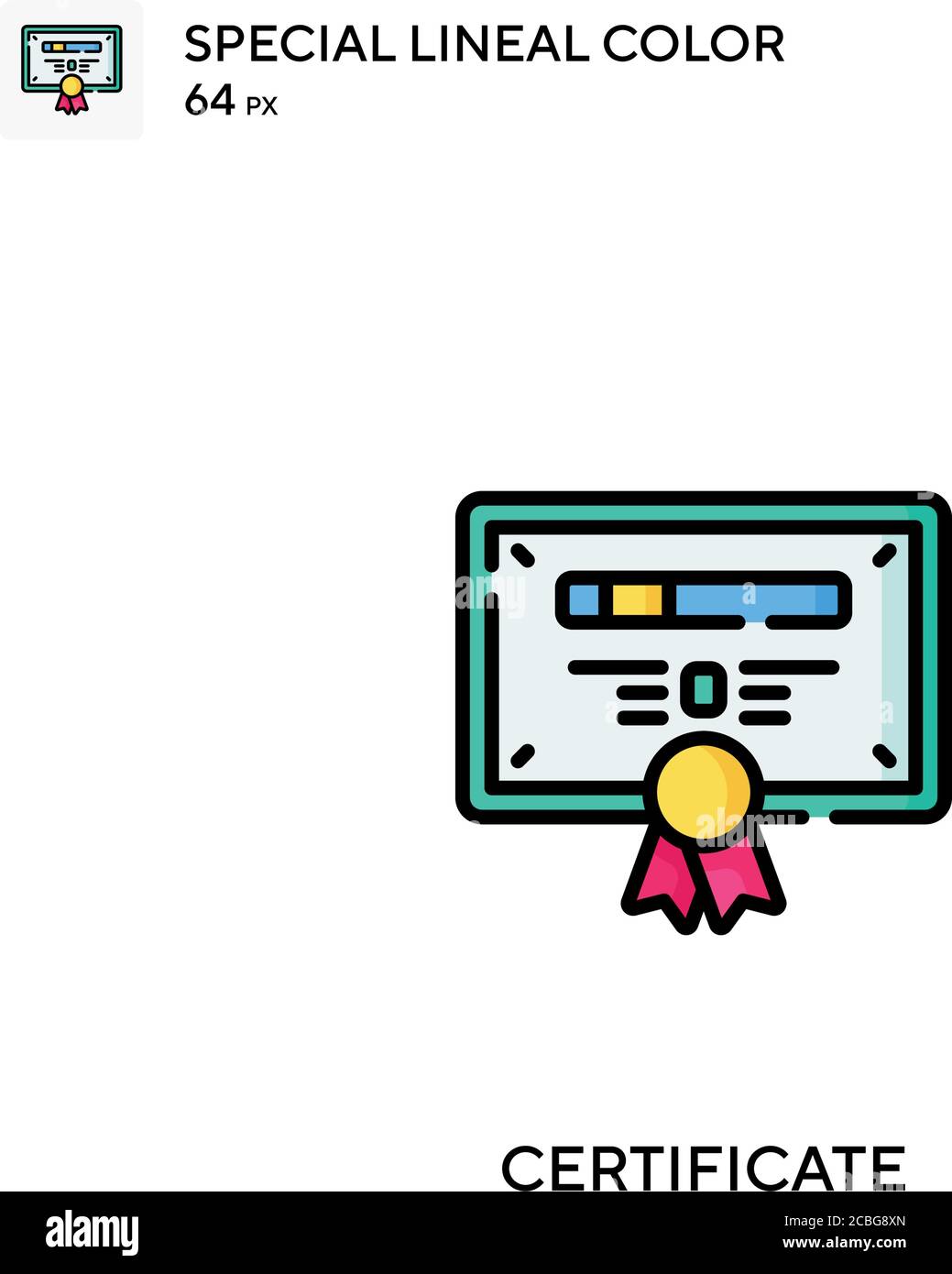 Certificate Simple vector icon. Certificate icons for your business ...