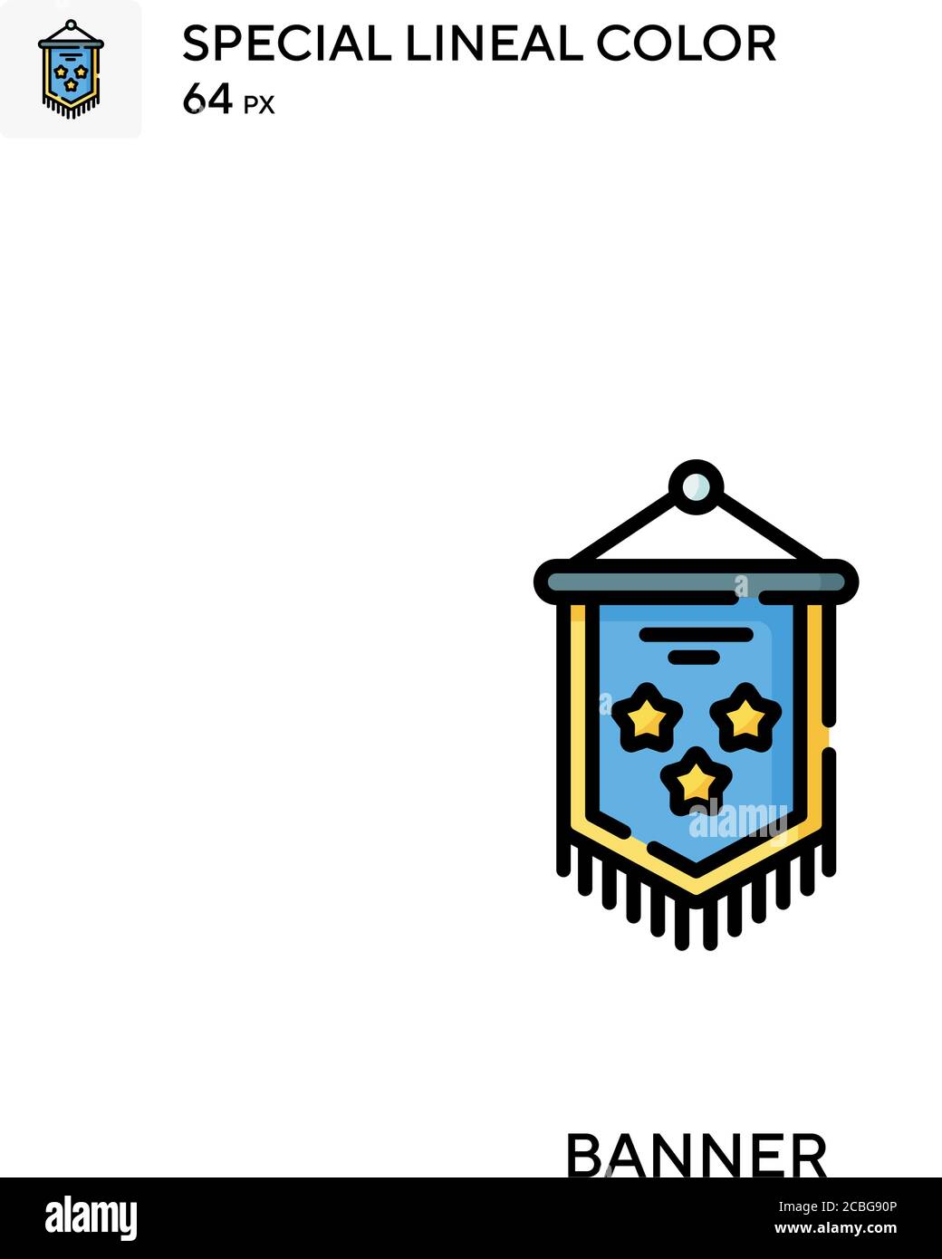 Banner Simple vector icon. Banner icons for your business project Stock ...