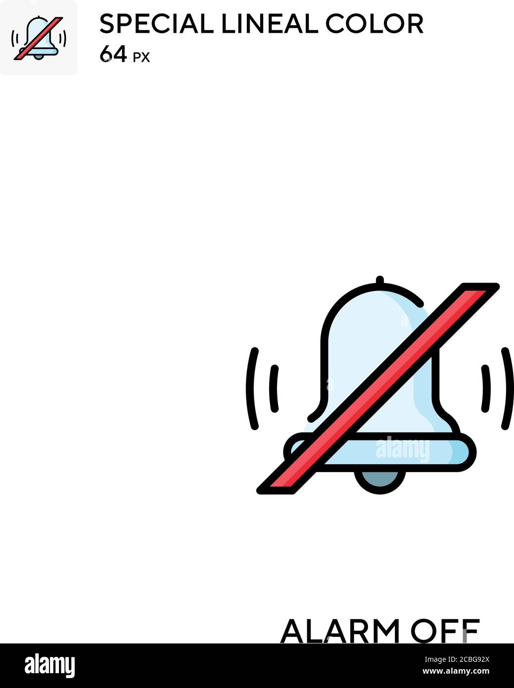 Alarm off Simple vector icon. Alarm off icons for your business project ...