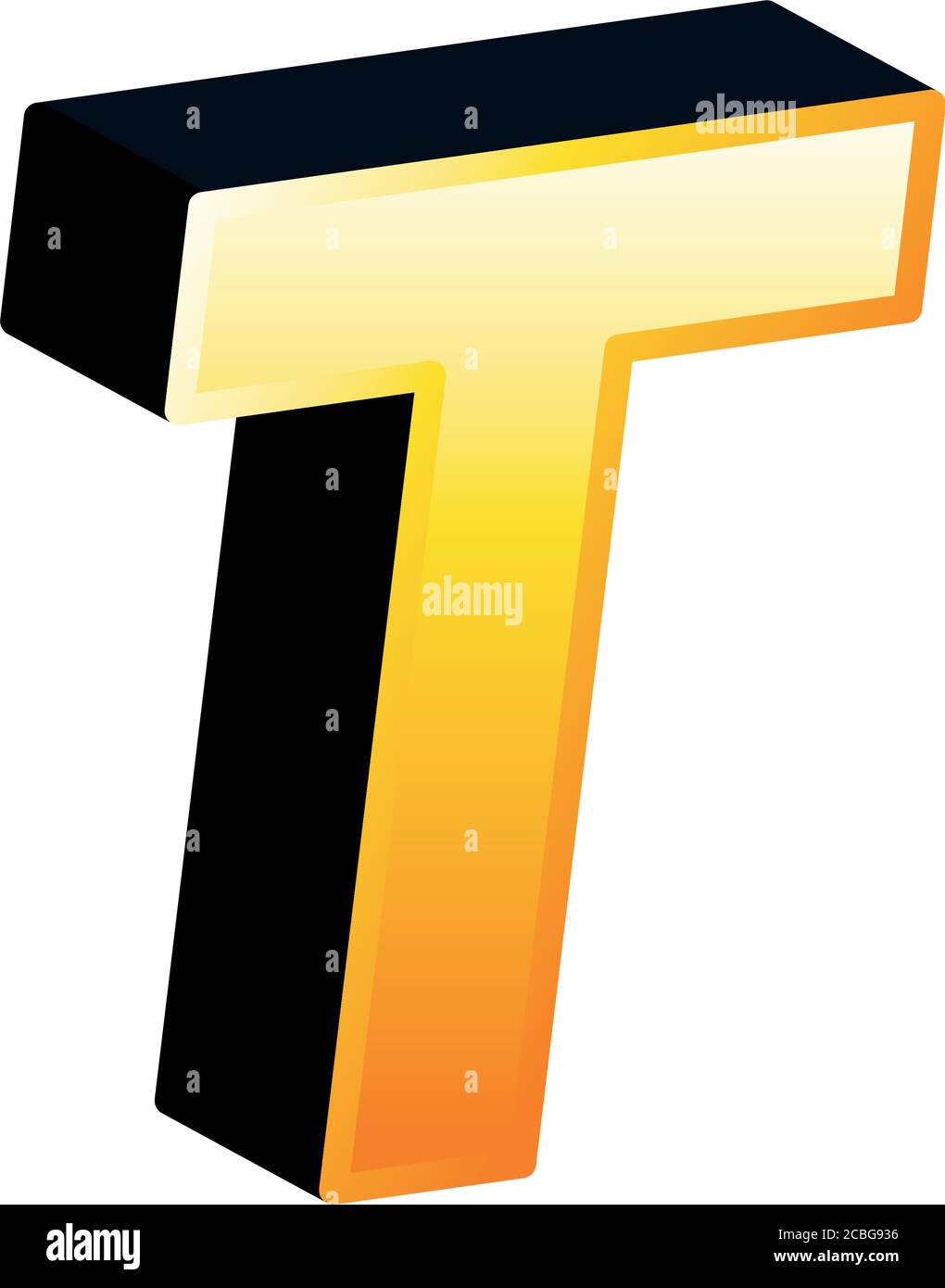 3d t letter design, lettering typography retro and comic theme Vector ...