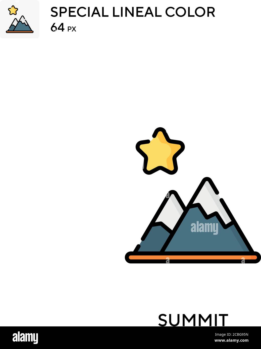 Summit Simple vector icon. Summit icons for your business project Stock ...