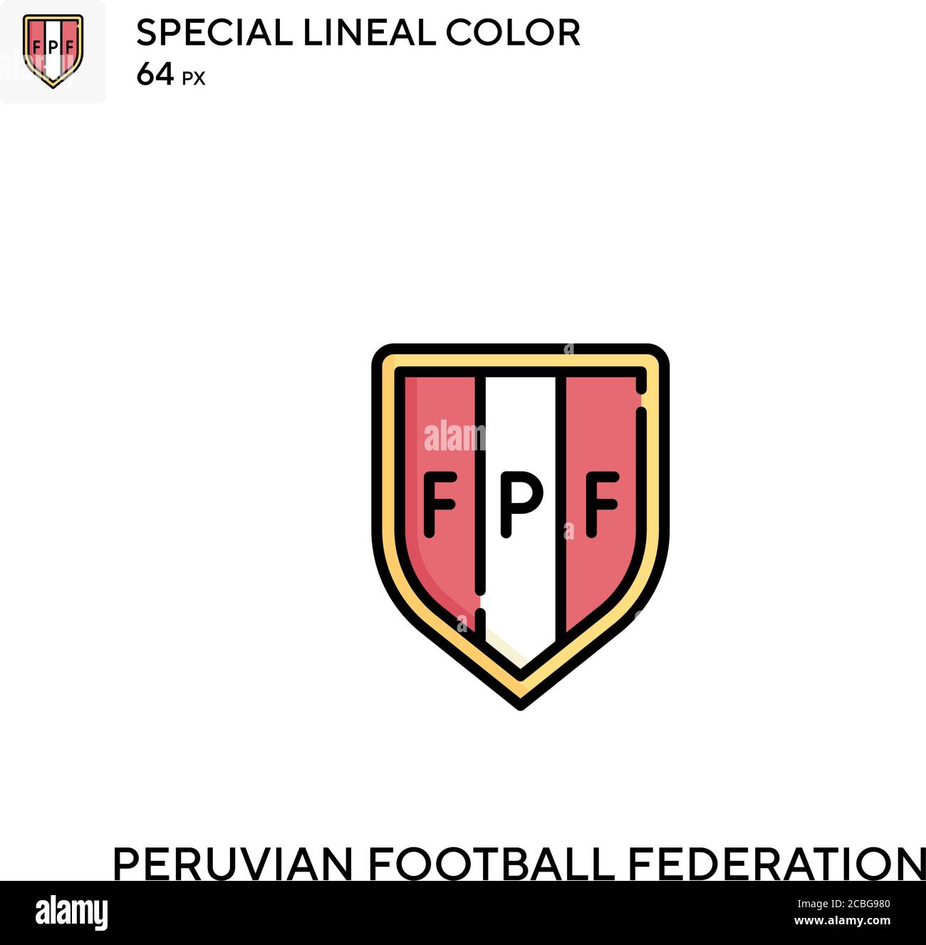 Peruvian football federation Simple vector icon. Peruvian football ...