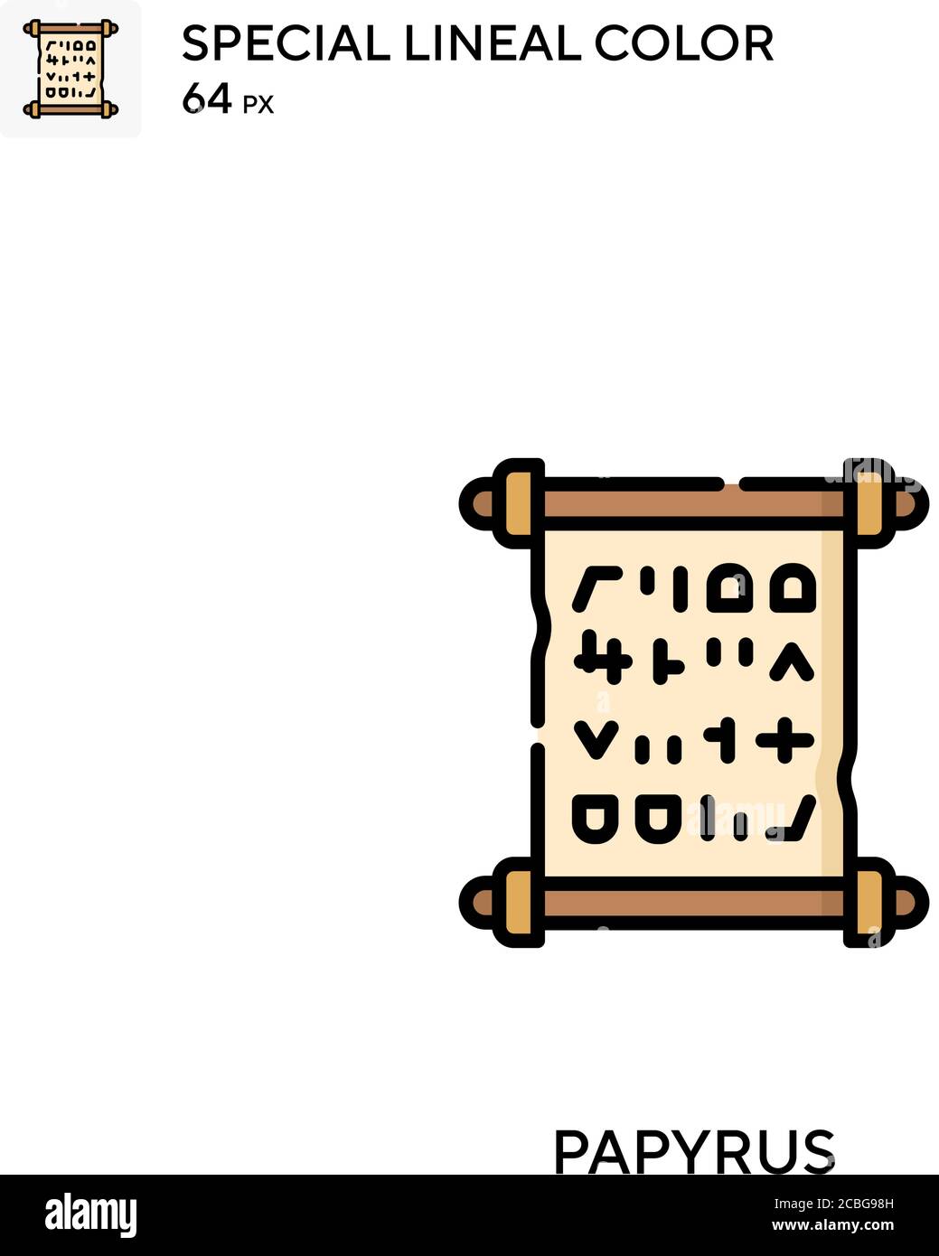 Papyrus Simple vector icon. Papyrus icons for your business project ...