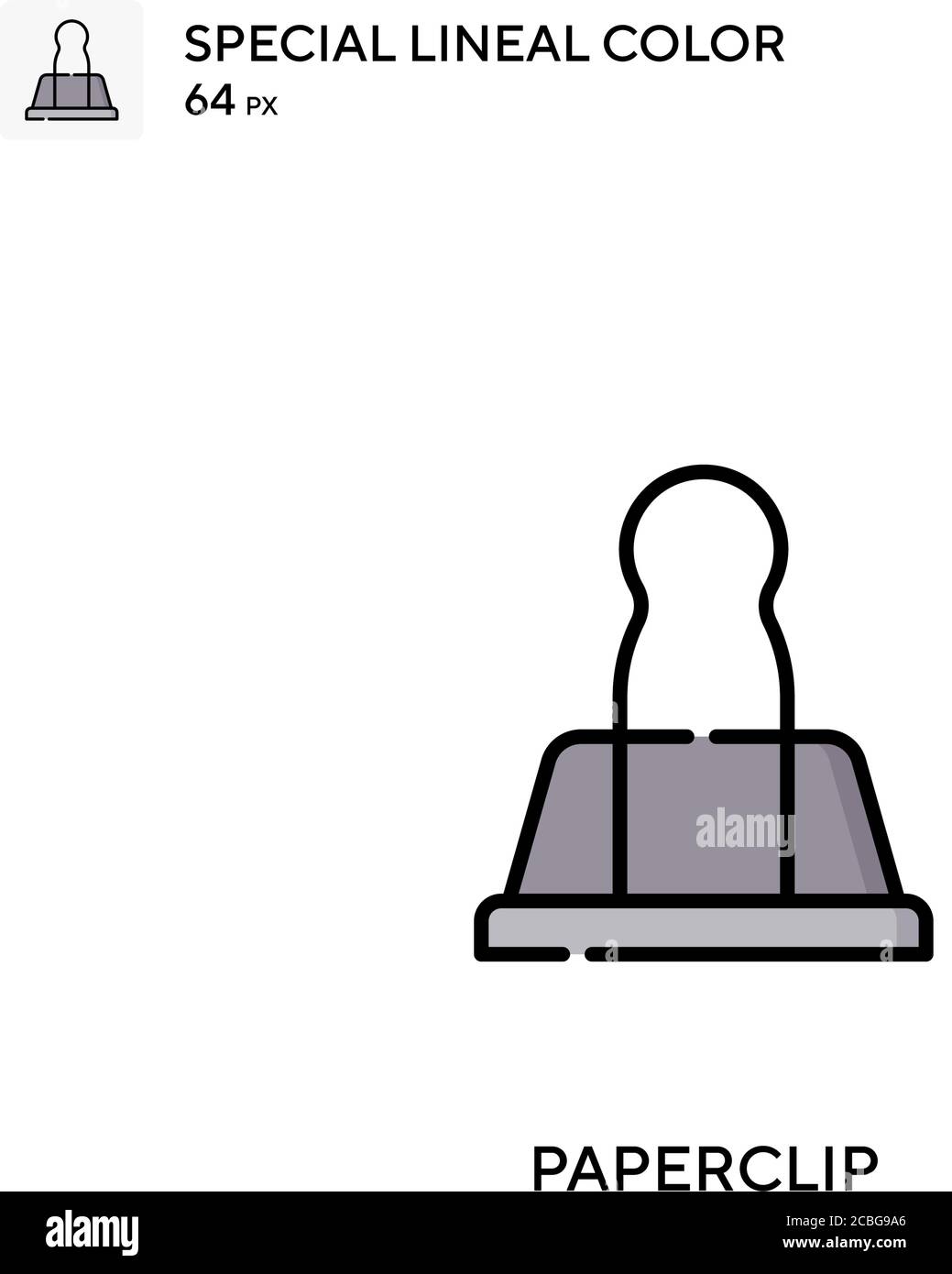 Paperclip Simple vector icon. Paperclip icons for your business project ...