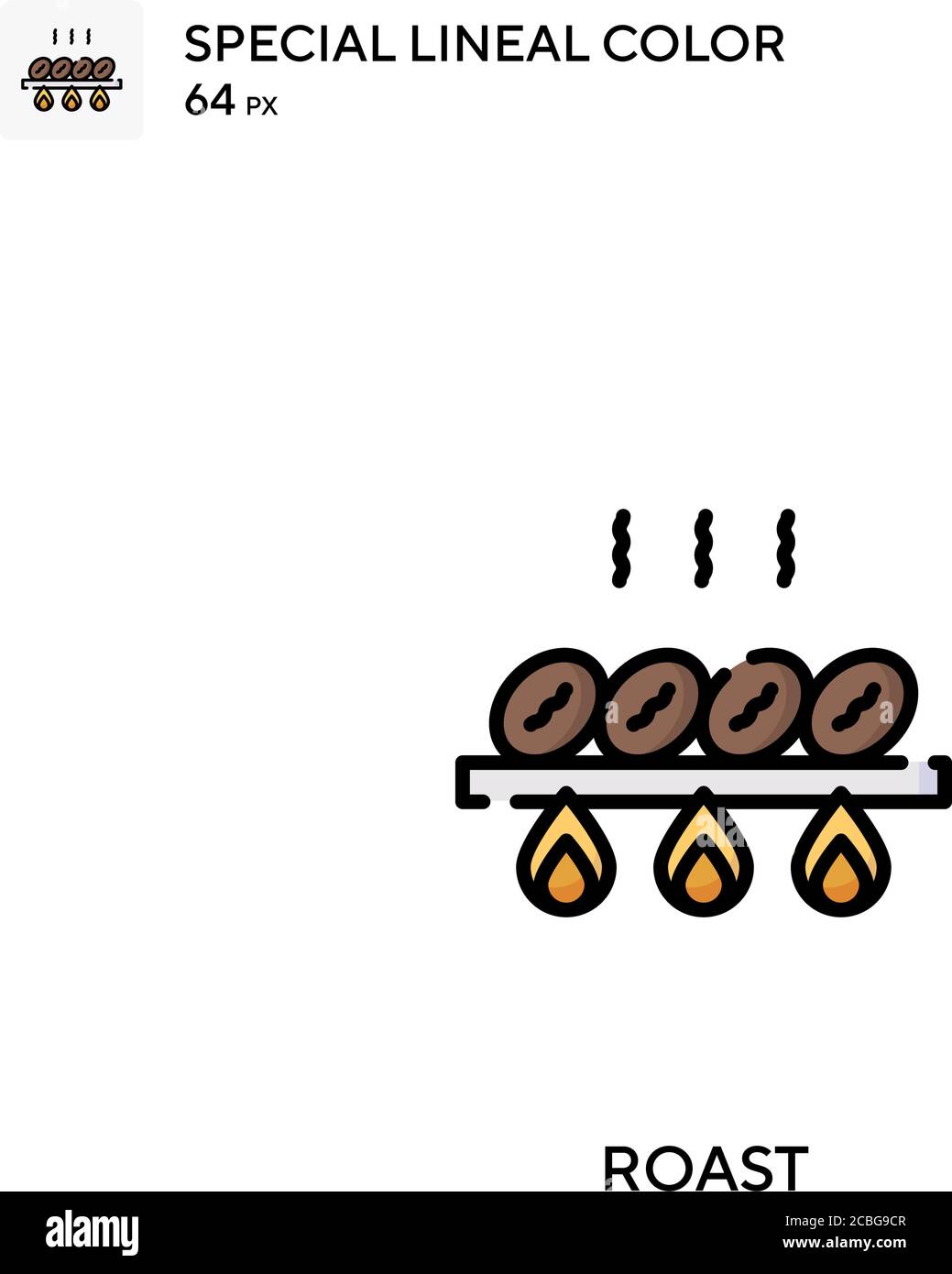 Roast Simple vector icon. Roast icons for your business project Stock ...