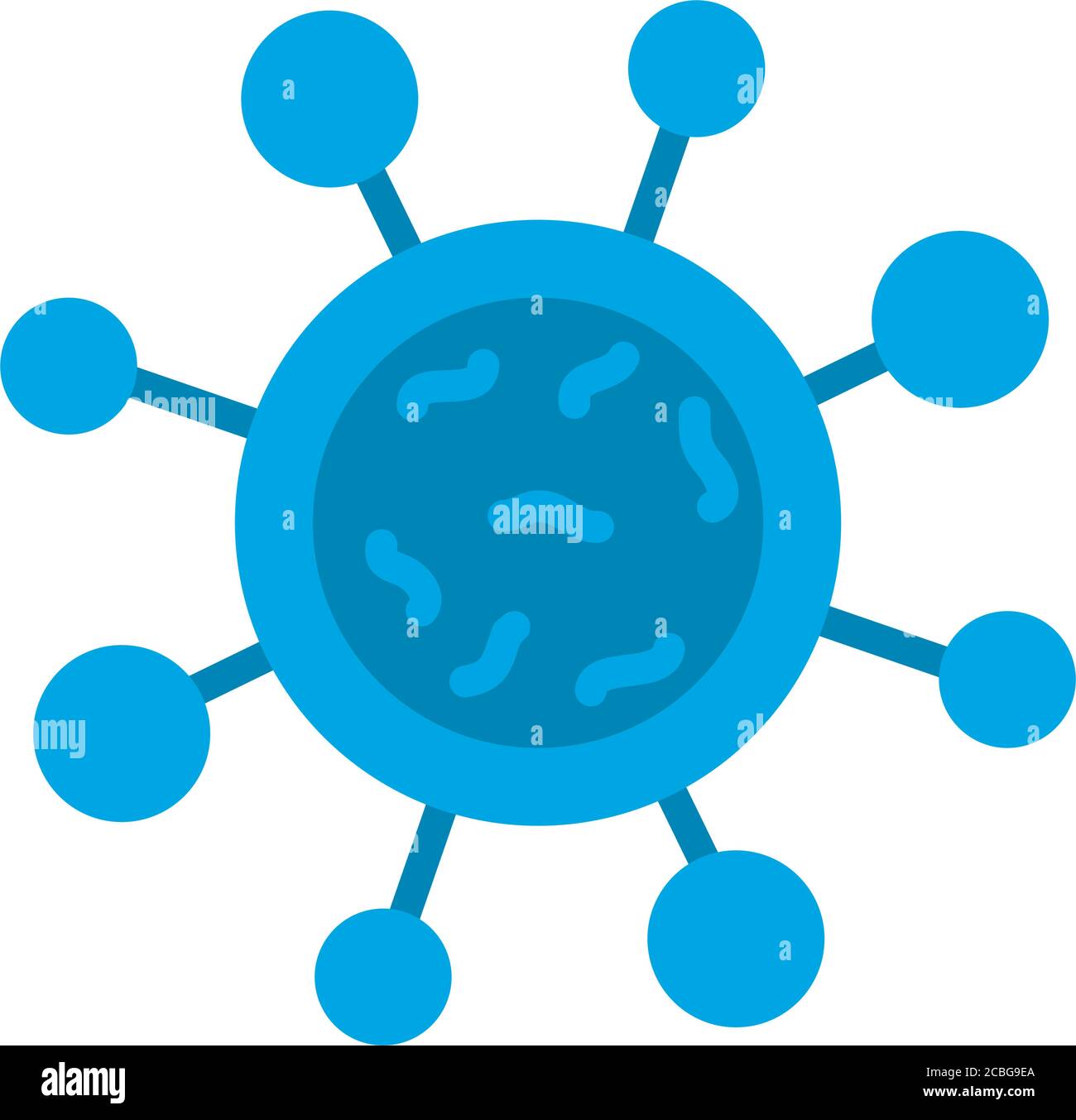 herpes virus icon over white background, flat style, vector ...