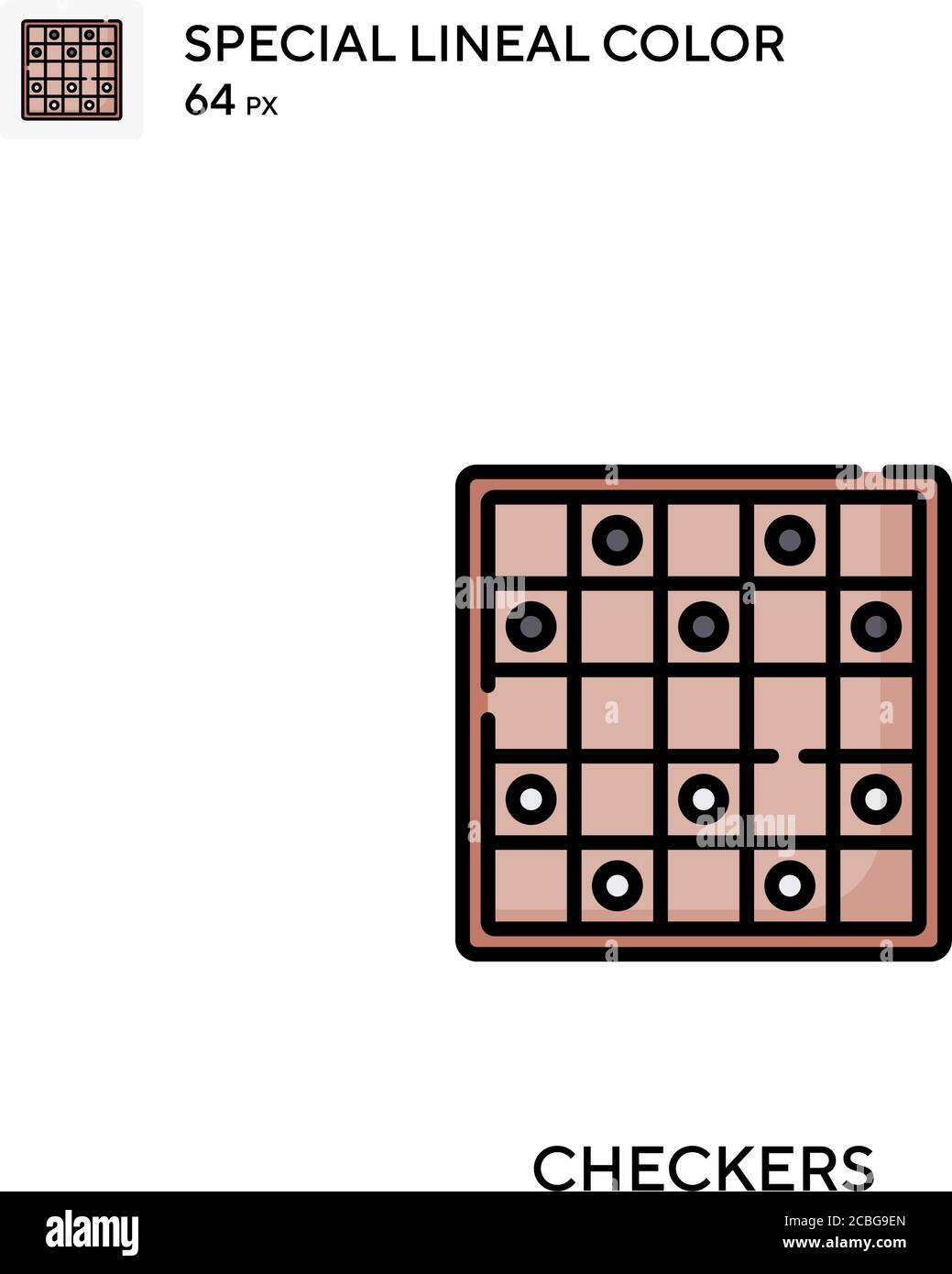 Checkers Simple vector icon. Checkers icons for your business project ...