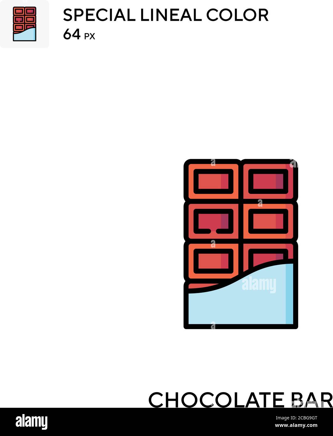 Chocolate bar Simple vector icon. Chocolate bar icons for your business ...
