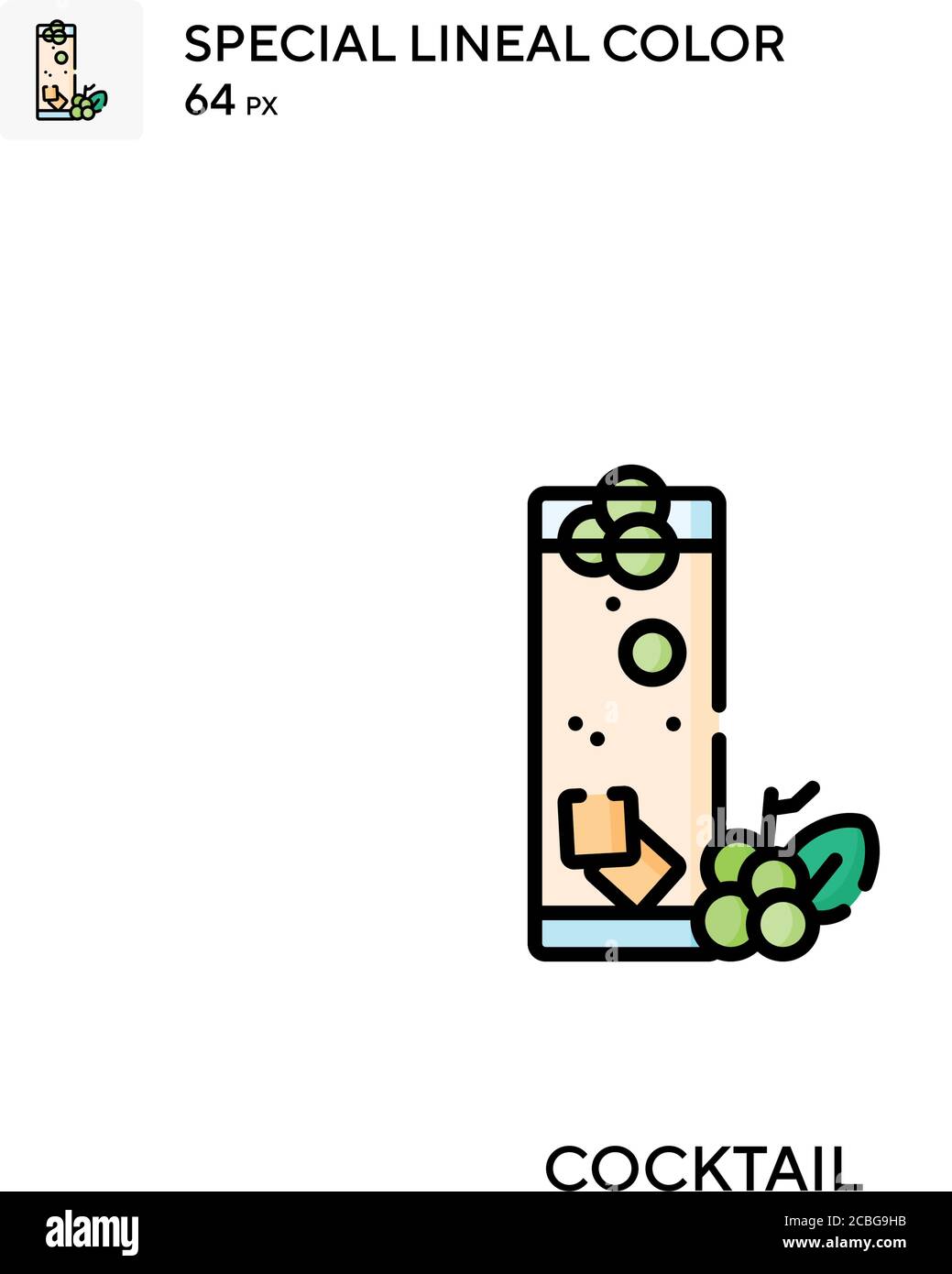 Cocktail Simple vector icon. Cocktail icons for your business project ...