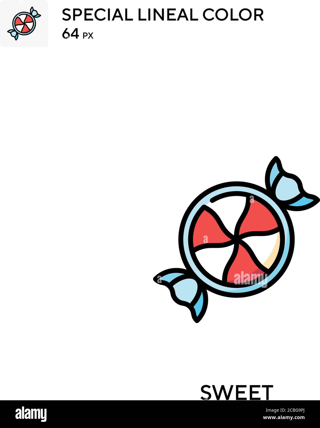 Sweet Simple vector icon. Sweet icons for your business project Stock ...