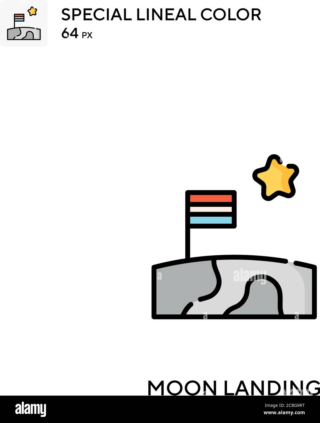 Moon landing Simple vector icon. Moon landing icons for your business ...