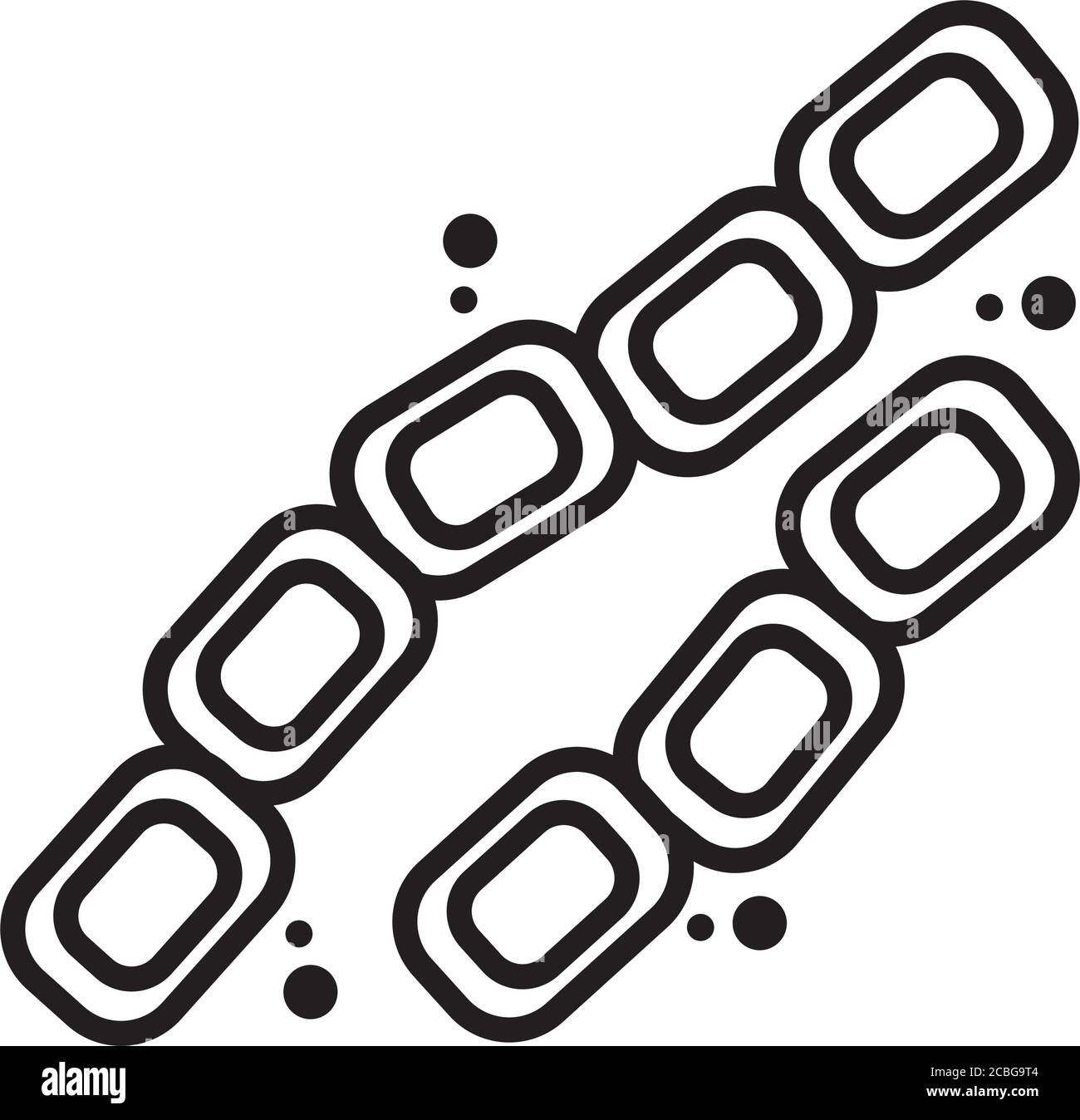 bacillus cereus bacteria icon over white background, line style, vector ...