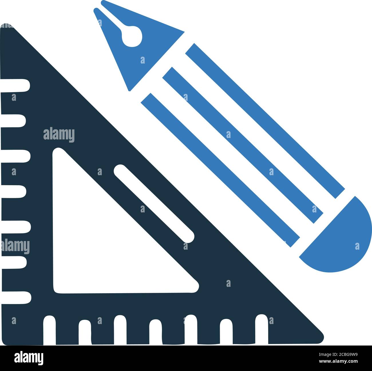 Drawing tools icon, education, geometry equipment isolated on white ...