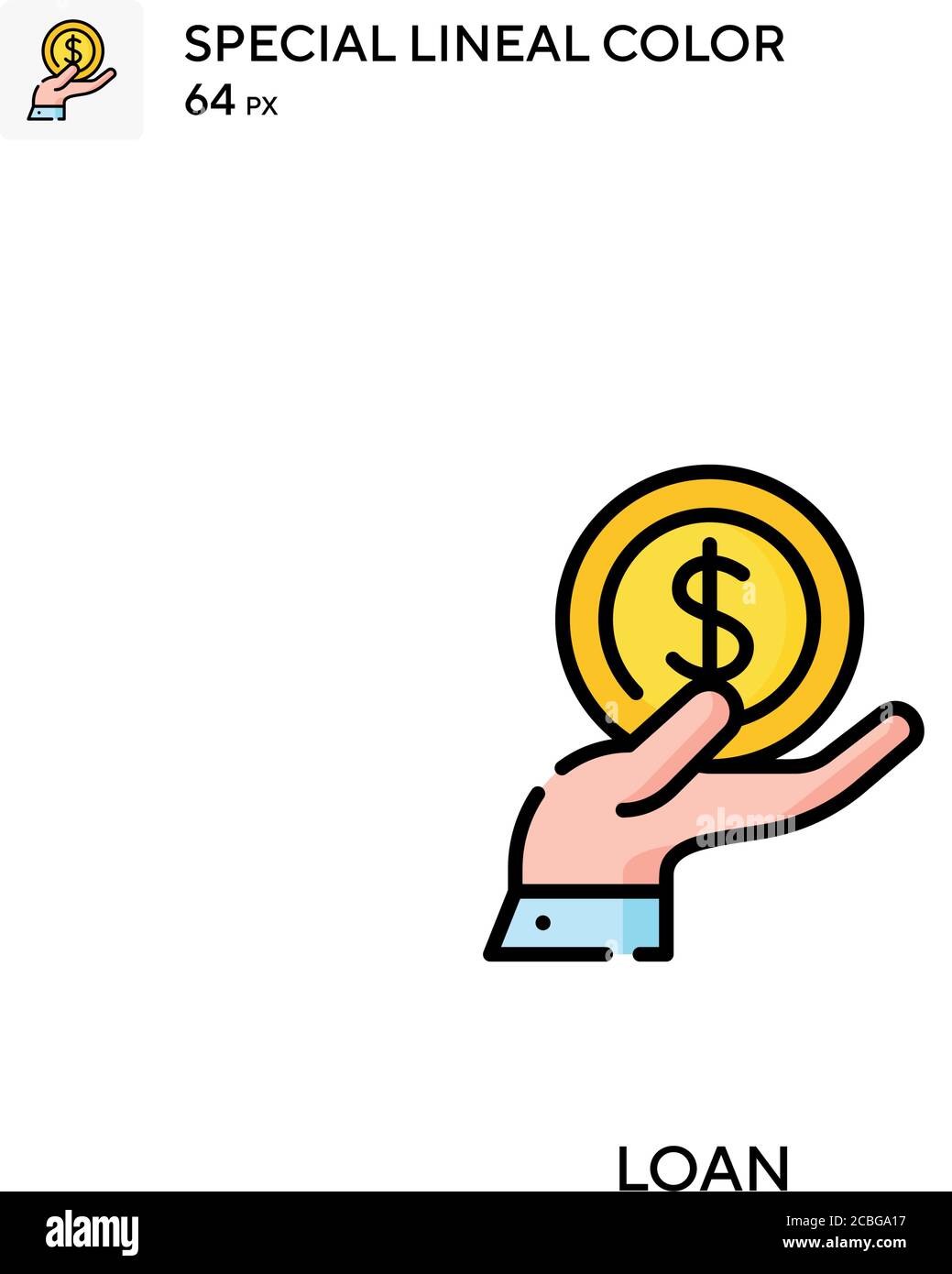 Loan Simple vector icon. Loan icons for your business project Stock ...