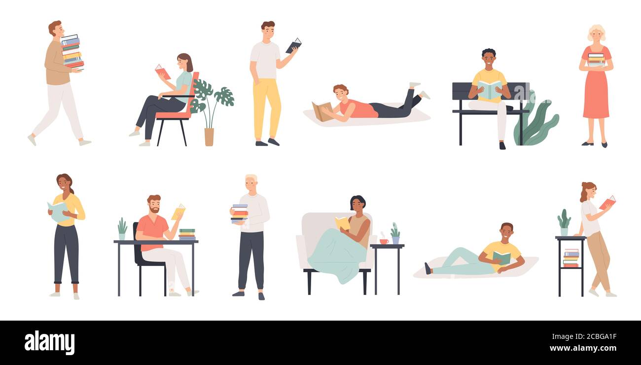 Reading cartoon hi-res stock photography and images - Alamy