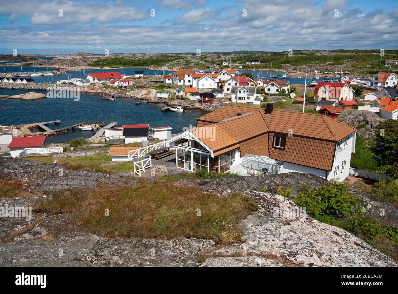 Village at Vrango Island, Gothenburg archipelago, Sweden Stock Photo ...