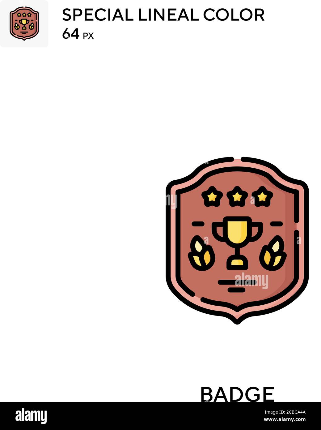 Badge Simple vector icon. Badge icons for your business project Stock ...