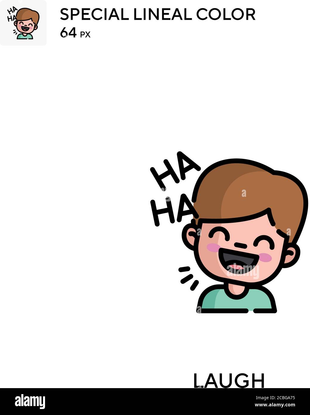 Laugh Simple vector icon. Laugh icons for your business project Stock ...