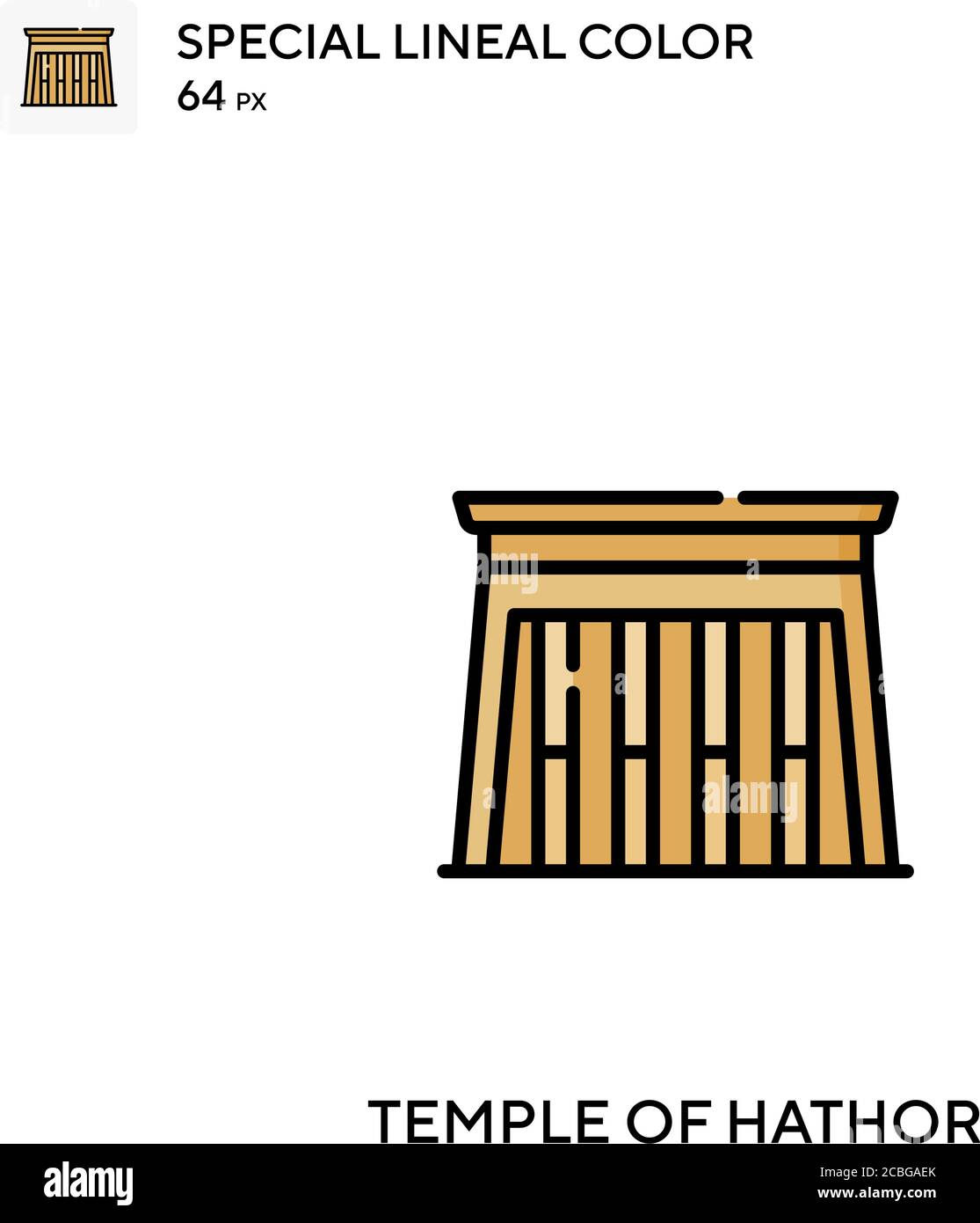 Temple of hathor Simple vector icon. Temple of hathor icons for your ...