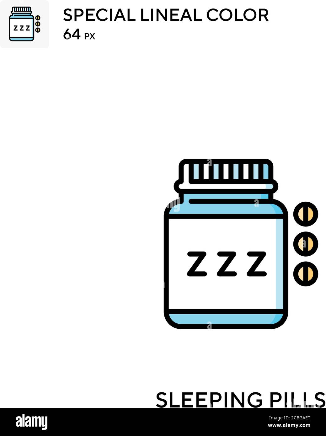 Sleeping pills Simple vector icon. Sleeping pills icons for your ...