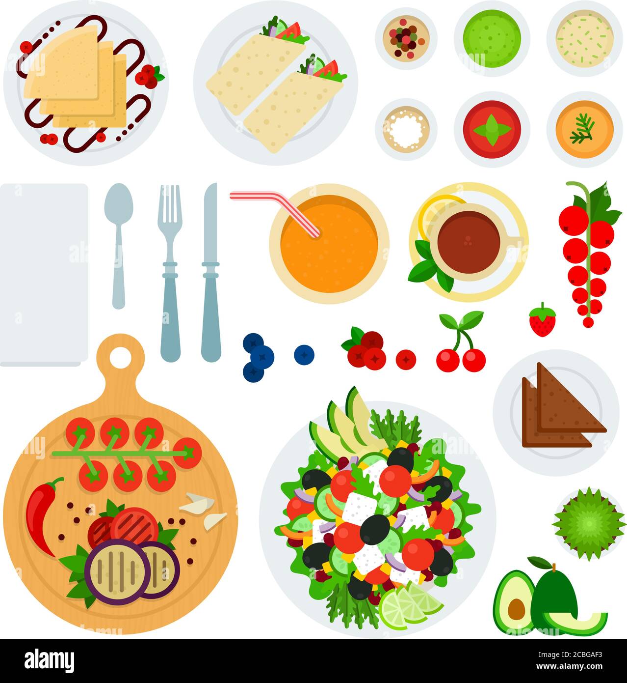 Tomato pancakes with avocado Cut Out Stock Images & Pictures - Alamy