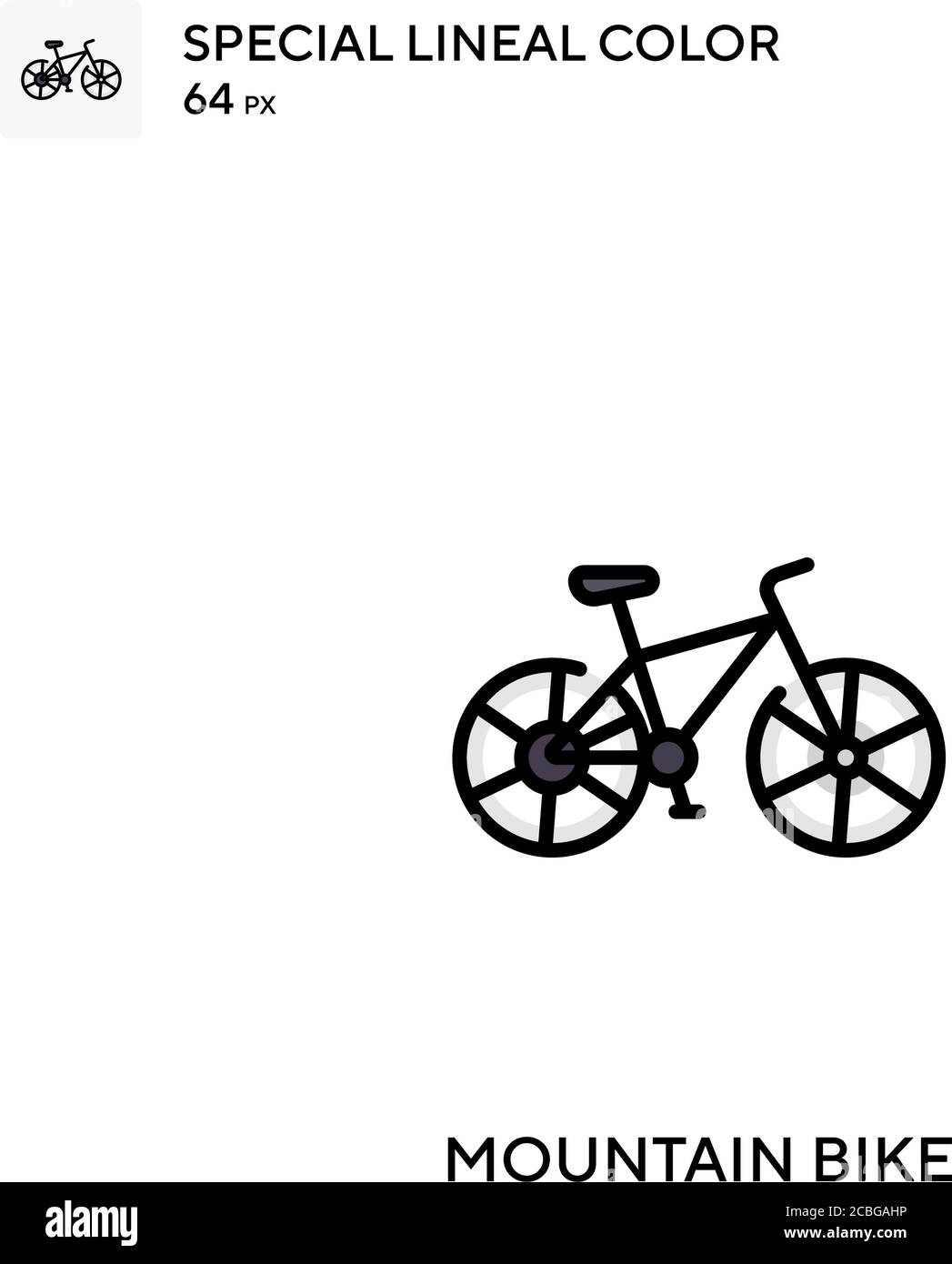 Mountain bike Simple vector icon. Mountain bike icons for your business ...