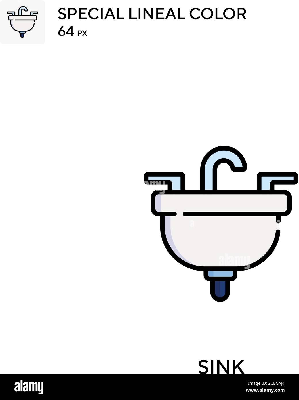 Sink Simple vector icon. Sink icons for your business project Stock ...