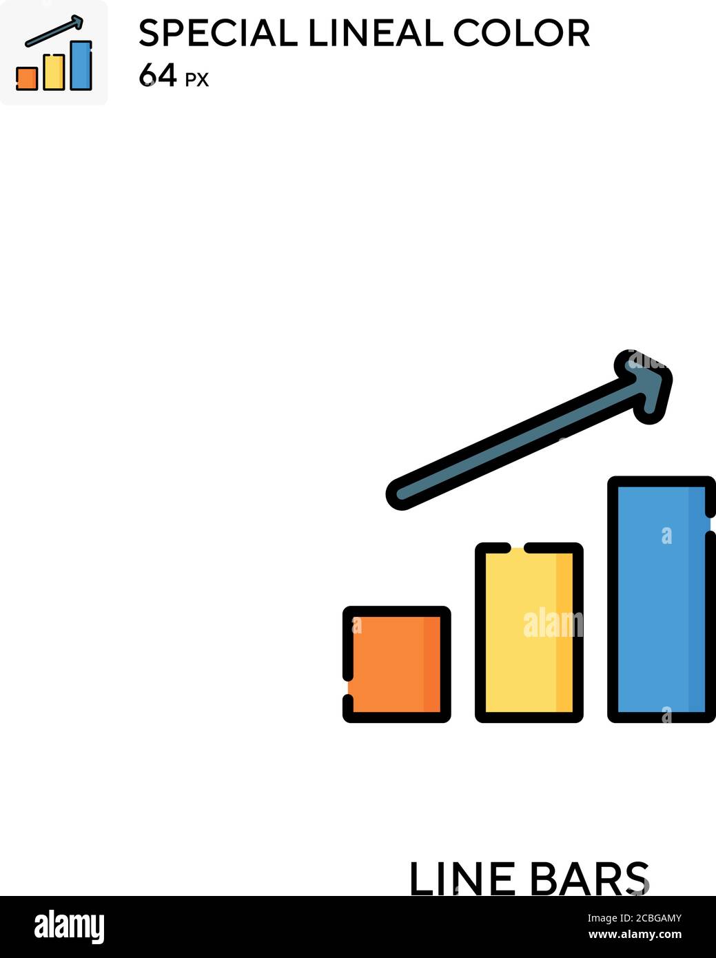 Line bars Simple vector icon. Line bars icons for your business project ...