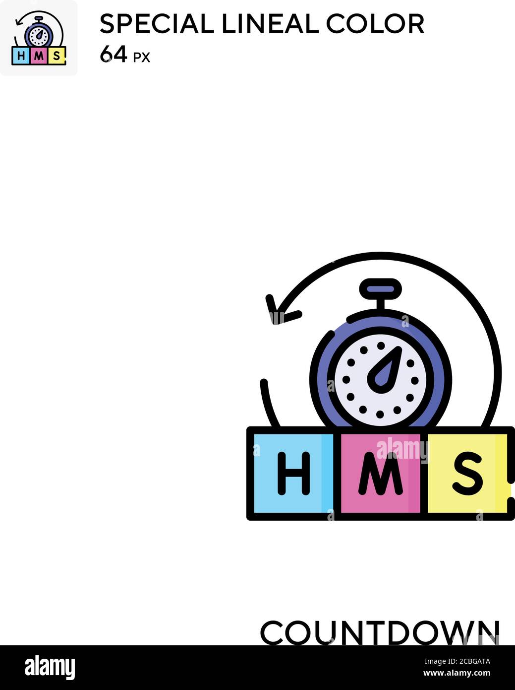 Countdown Simple vector icon. Countdown icons for your business project ...