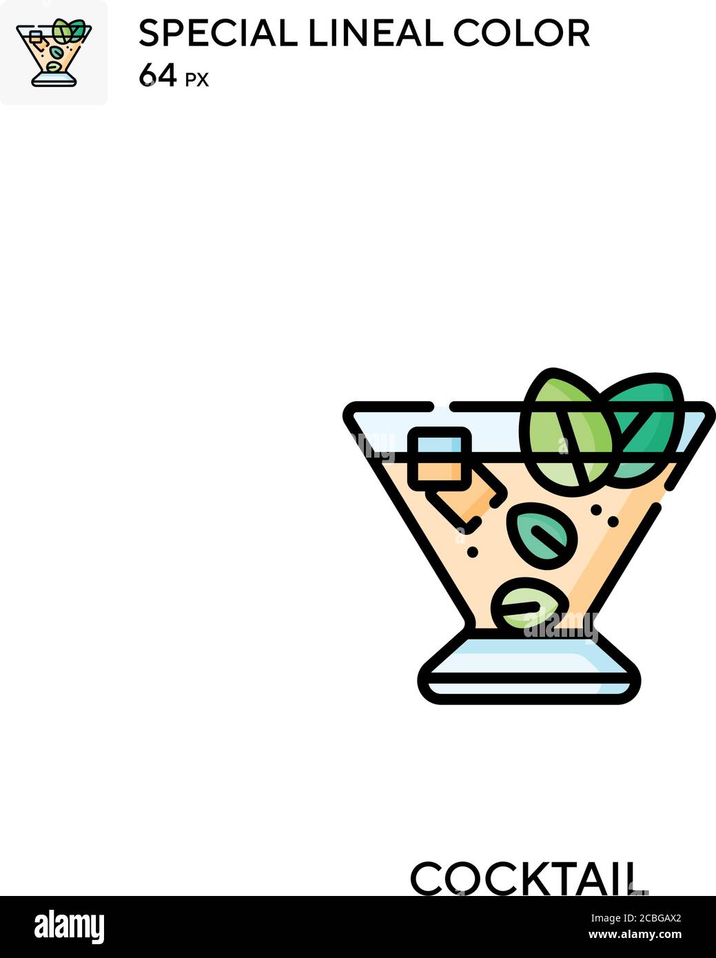 Cocktail Simple vector icon. Cocktail icons for your business project ...