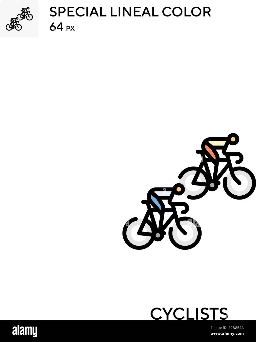 Cyclists Simple vector icon. Cyclists icons for your business project ...