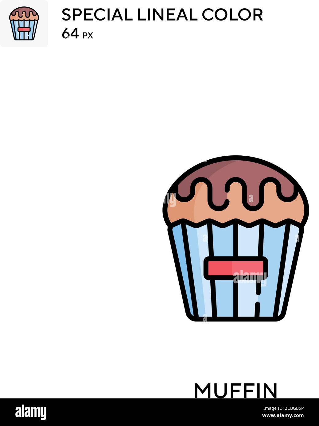 Muffin Simple vector icon. Muffin icons for your business project Stock ...