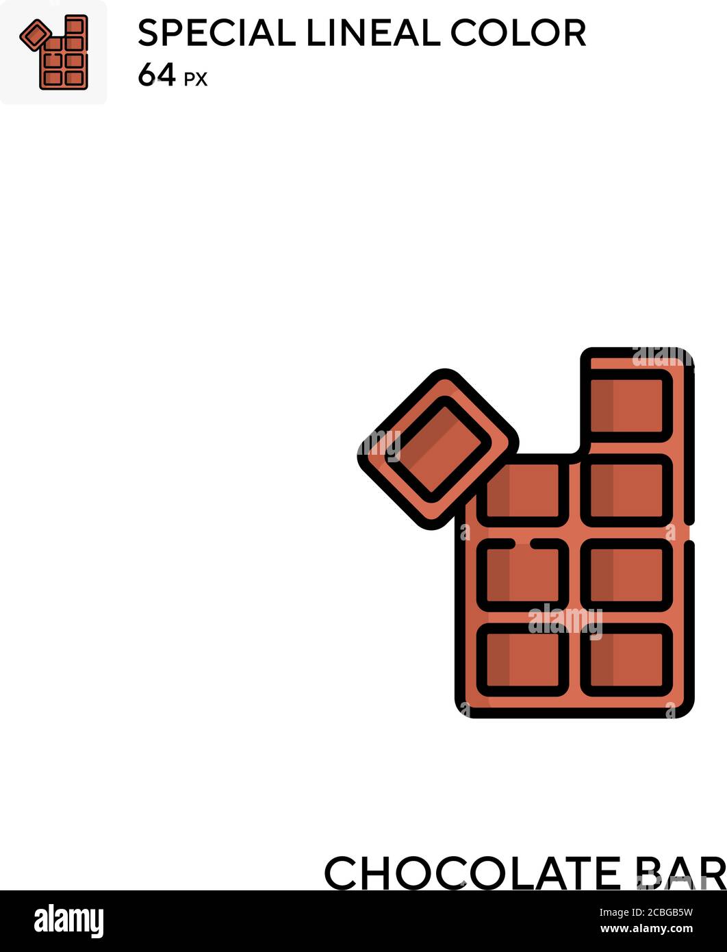 Chocolate bar Simple vector icon. Chocolate bar icons for your business ...