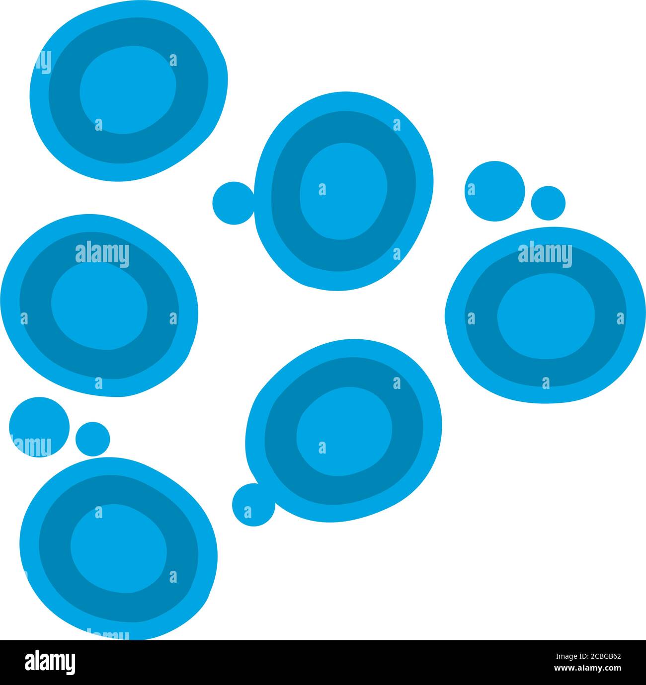 staphylococcus bacterias icon over white background, flat style, vector ...