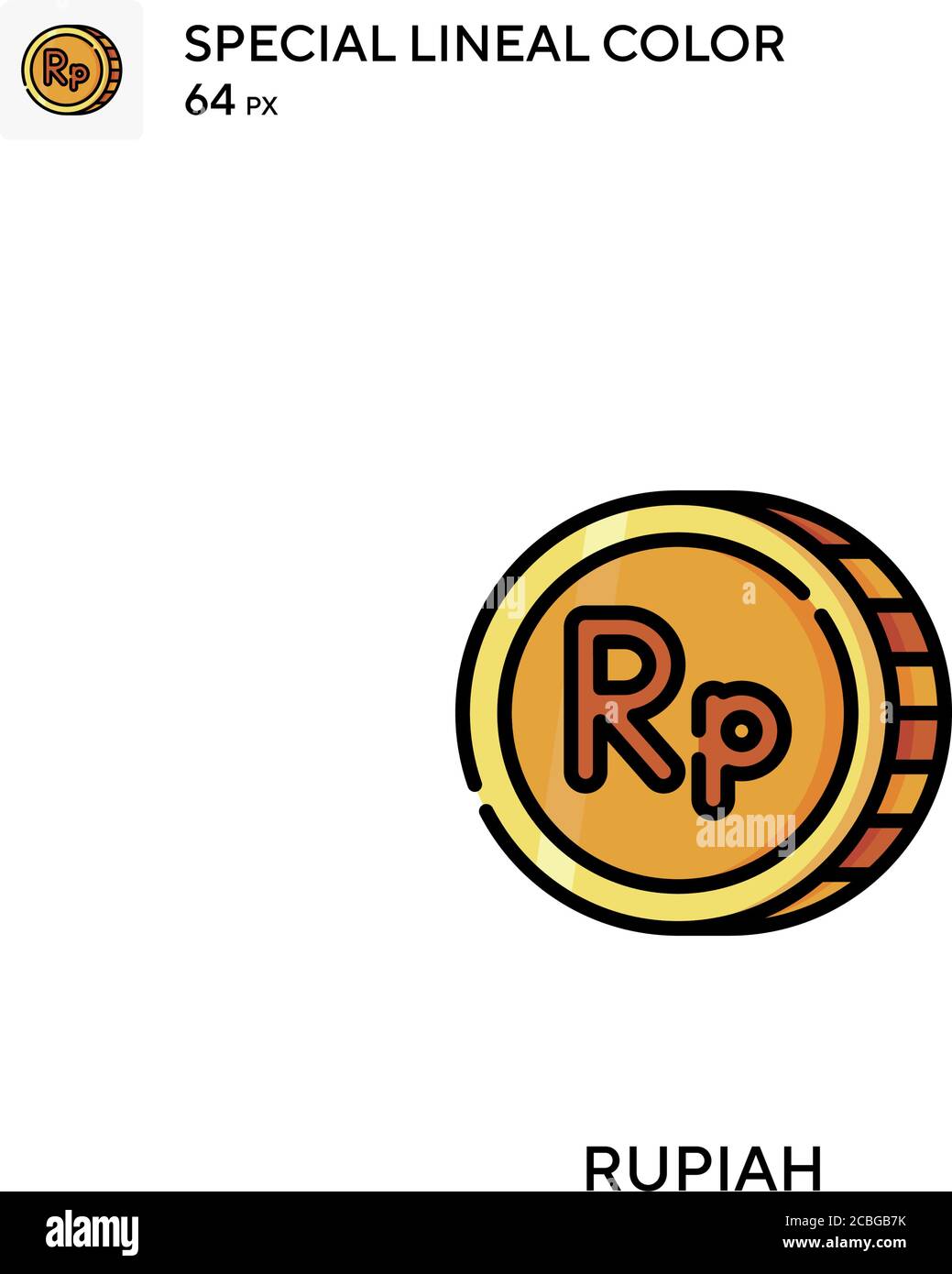 Rupiah Simple vector icon. Rupiah icons for your business project Stock ...