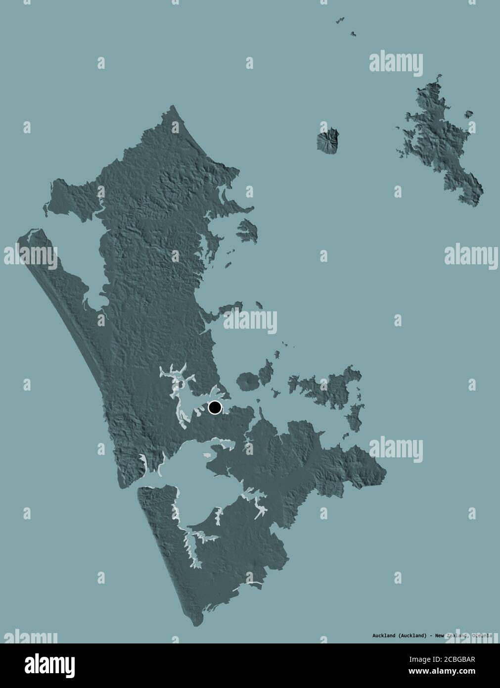 Shape of Auckland, regional council of New Zealand, with its capital ...