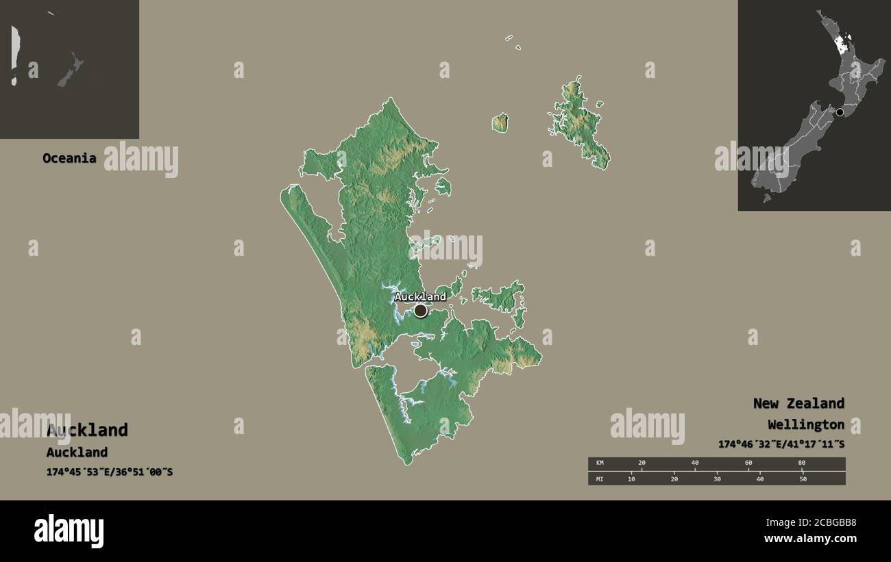 Shape of Auckland, regional council of New Zealand, and its capital ...