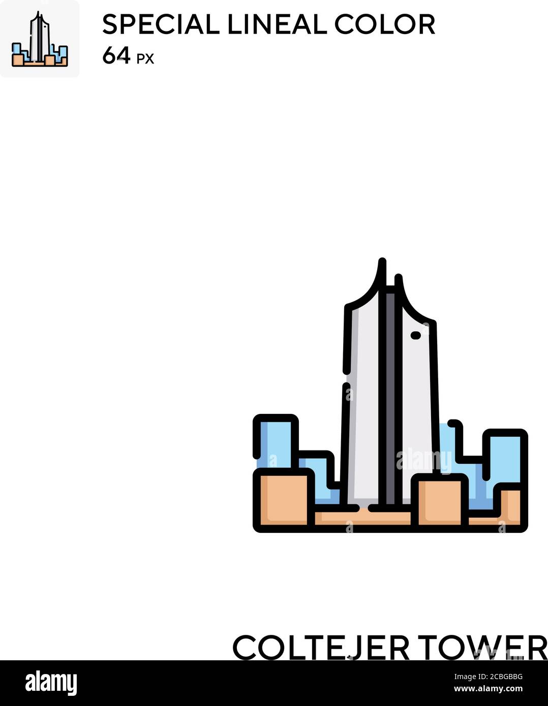 Coltejer tower Simple vector icon. Coltejer tower icons for your ...