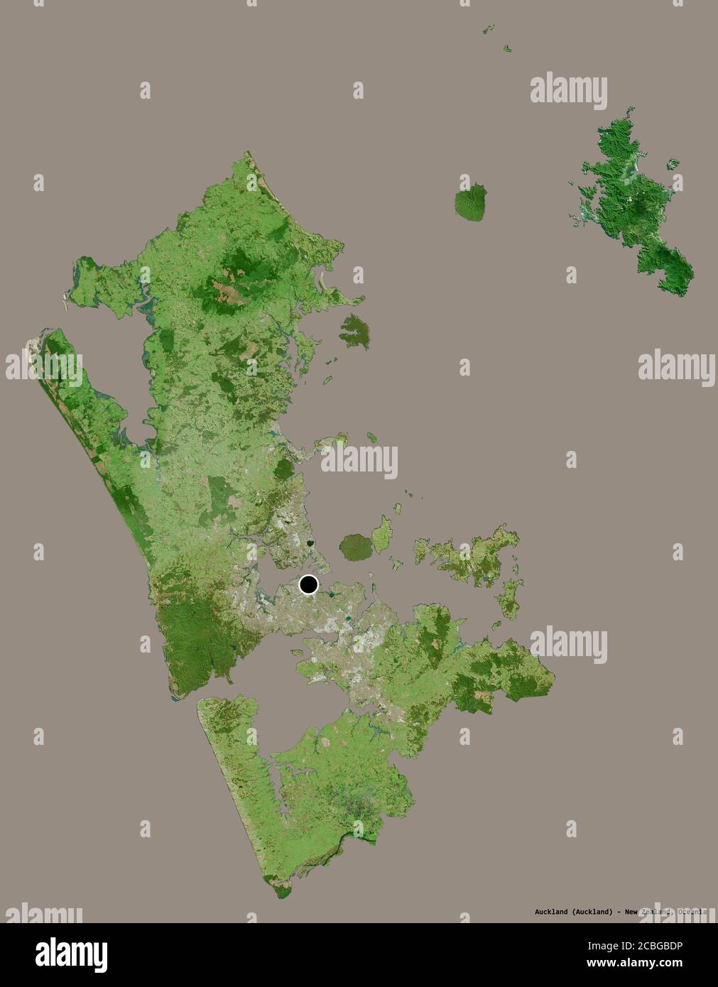 Satellite view of auckland map hi-res stock photography and images - Alamy
