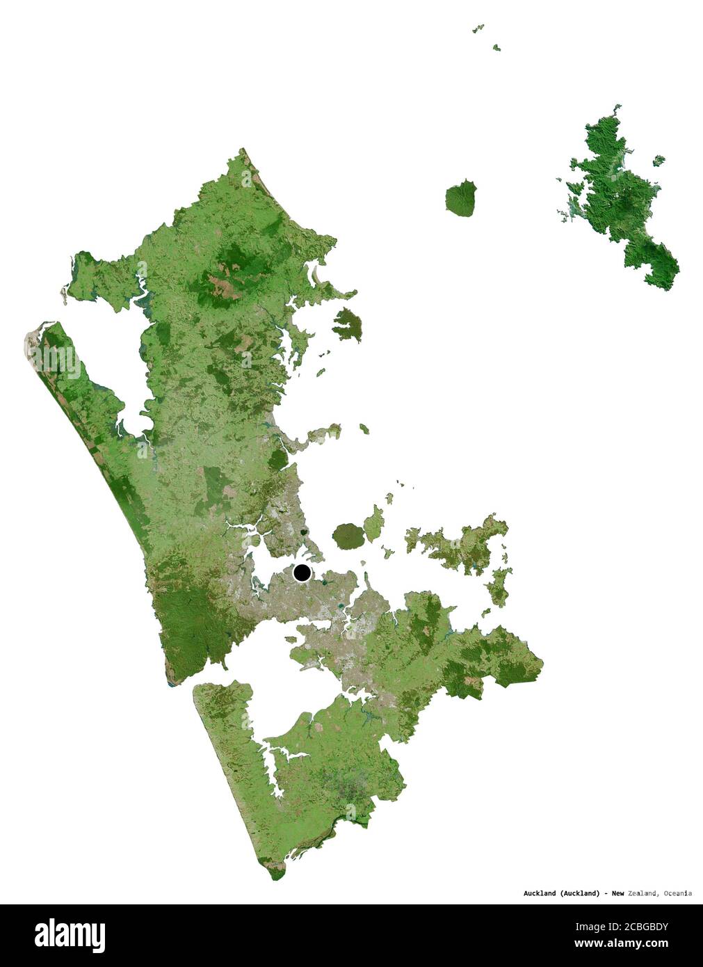 Shape of Auckland, regional council of New Zealand, with its capital ...