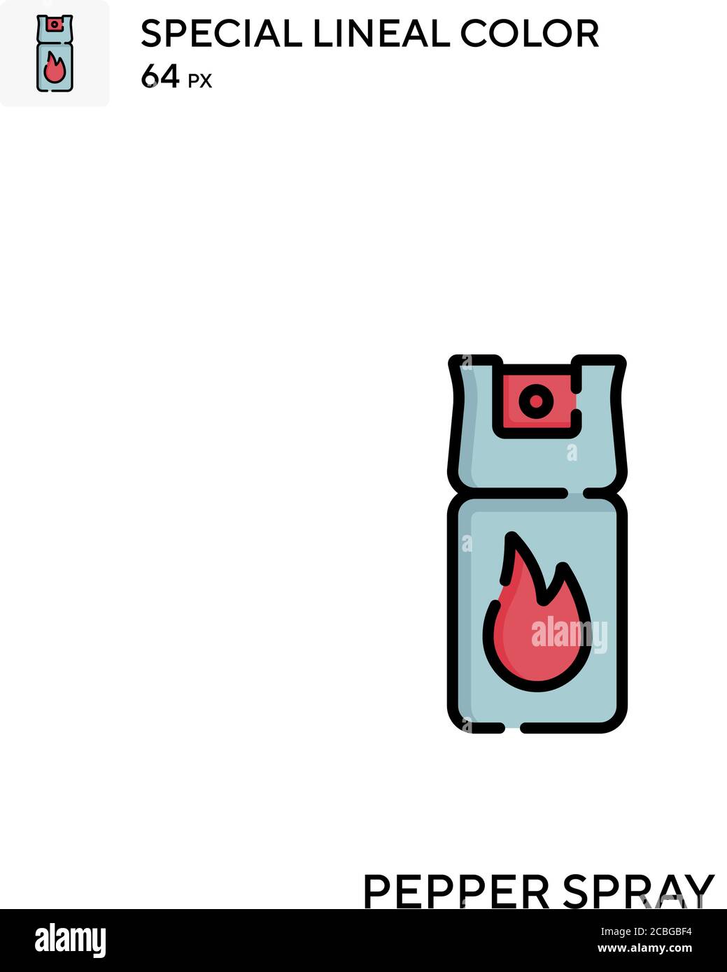 Pepper spray Simple vector icon. Pepper spray icons for your business ...