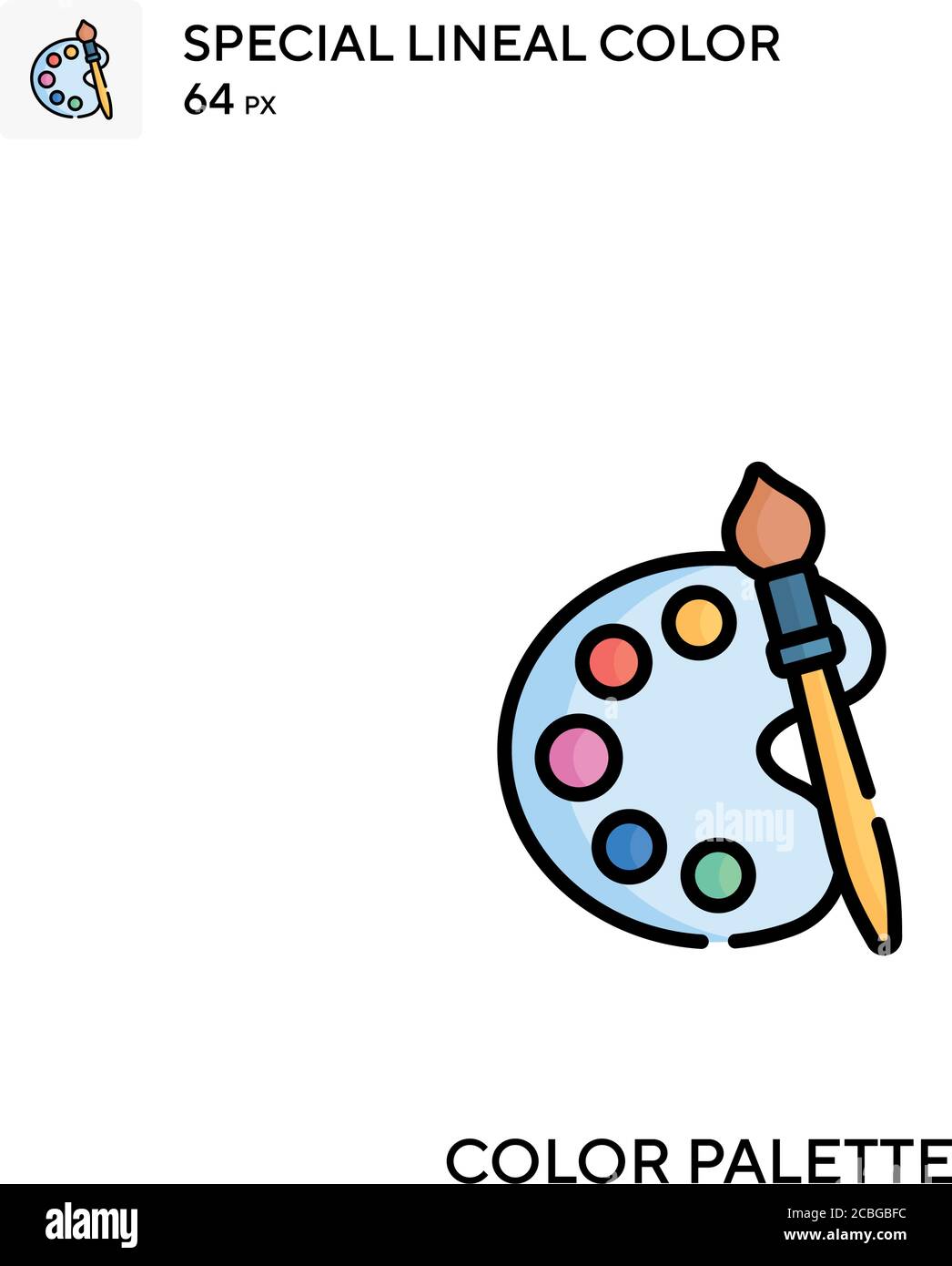 Color palette Simple vector icon. Color palette icons for your business ...